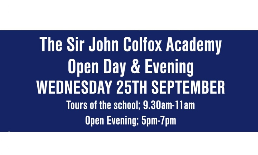 The Sir John Colfox Academy - DT6 3DT - Come to Open Day! On Wednesday ...